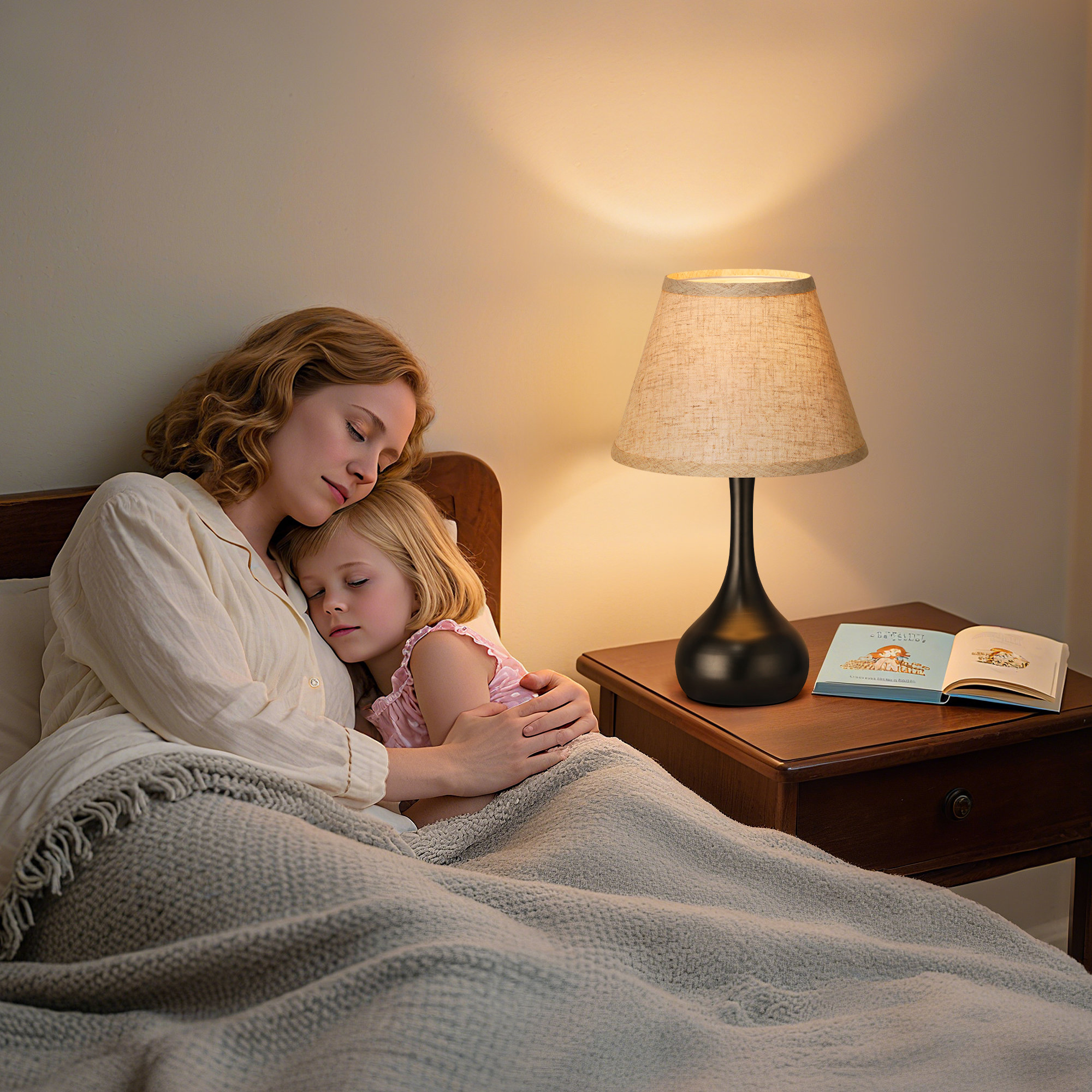 Ebern Designs 17"Modern Black Touch Control Table Lamps Set Of 2, 3-Way ...